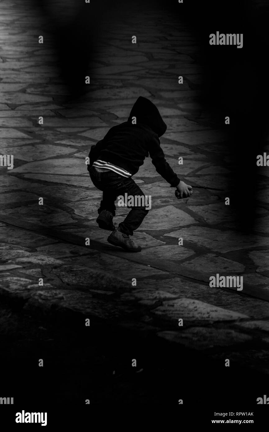 Throwing rock hi-res stock photography and images - Alamy