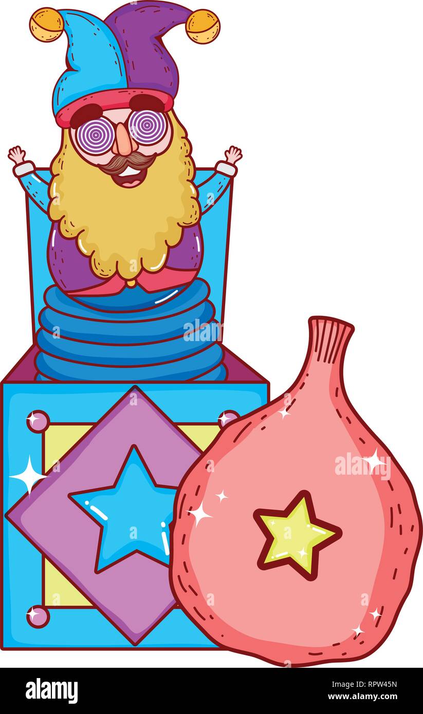 fools day surprise box with elf head Stock Vector Image & Art - Alamy