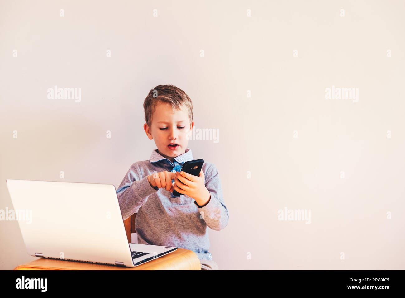 Infant boy computer keyboard hi-res stock photography and images - Alamy