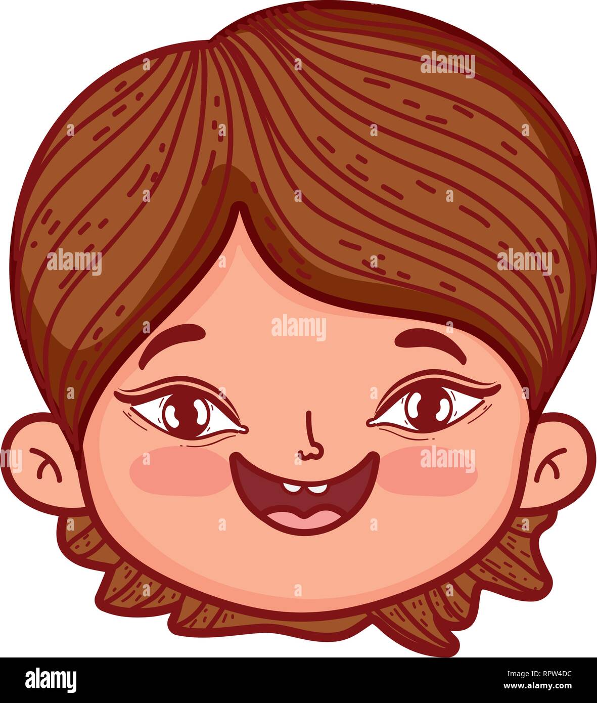 cute little boy head character Stock Vector Image & Art - Alamy
