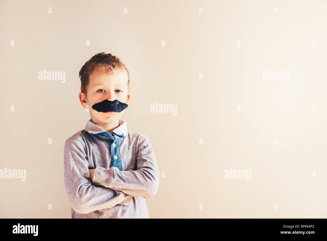 Cartoon boy mustache hi-res stock photography and images - Alamy