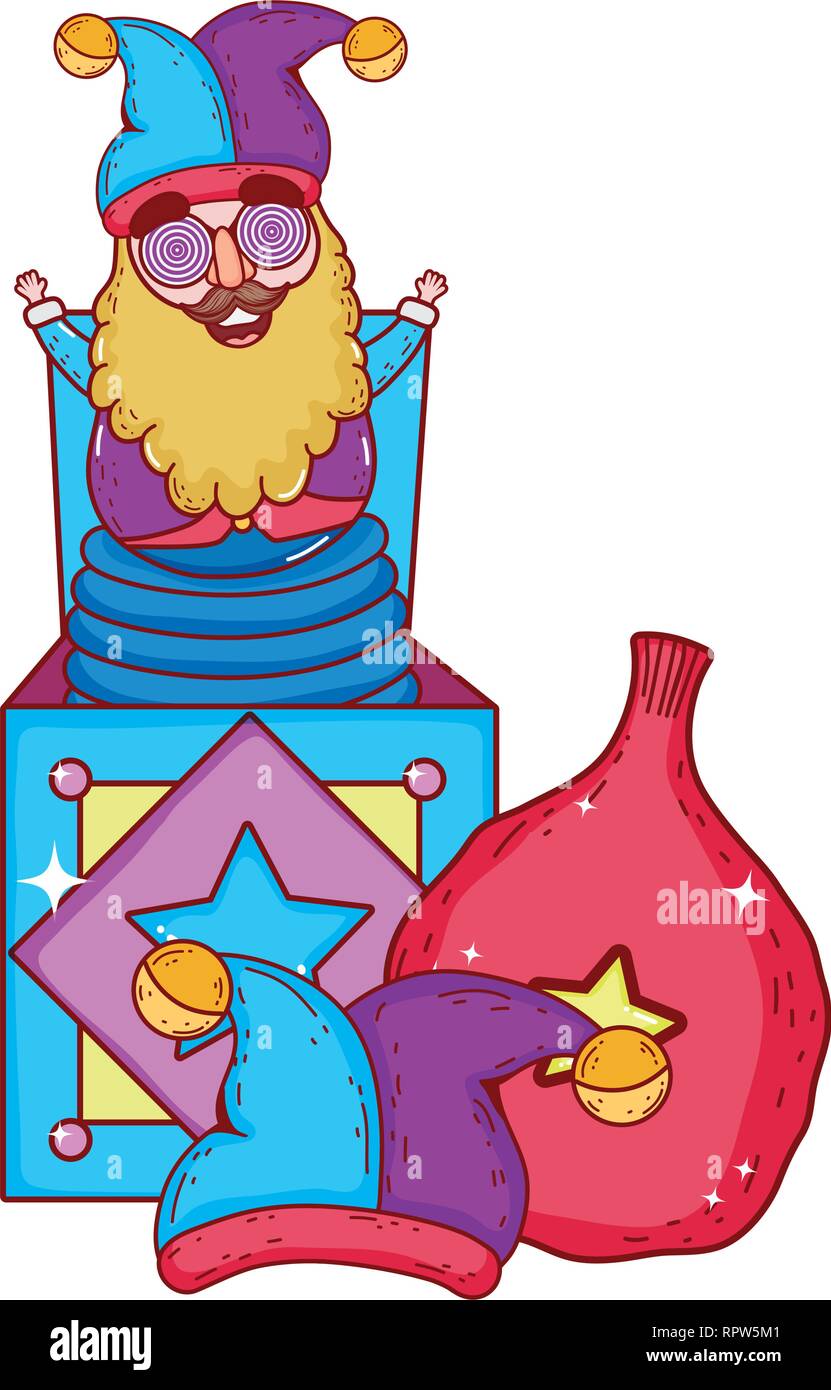 fools day surprise box with elf head Stock Vector Image & Art - Alamy