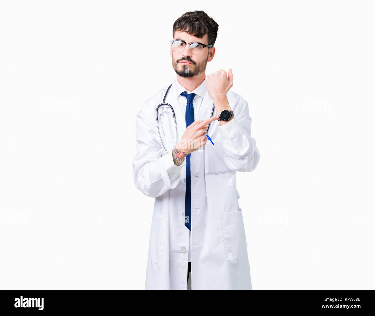 Impatient doctor in hospital wearing hi-res stock photography and ...