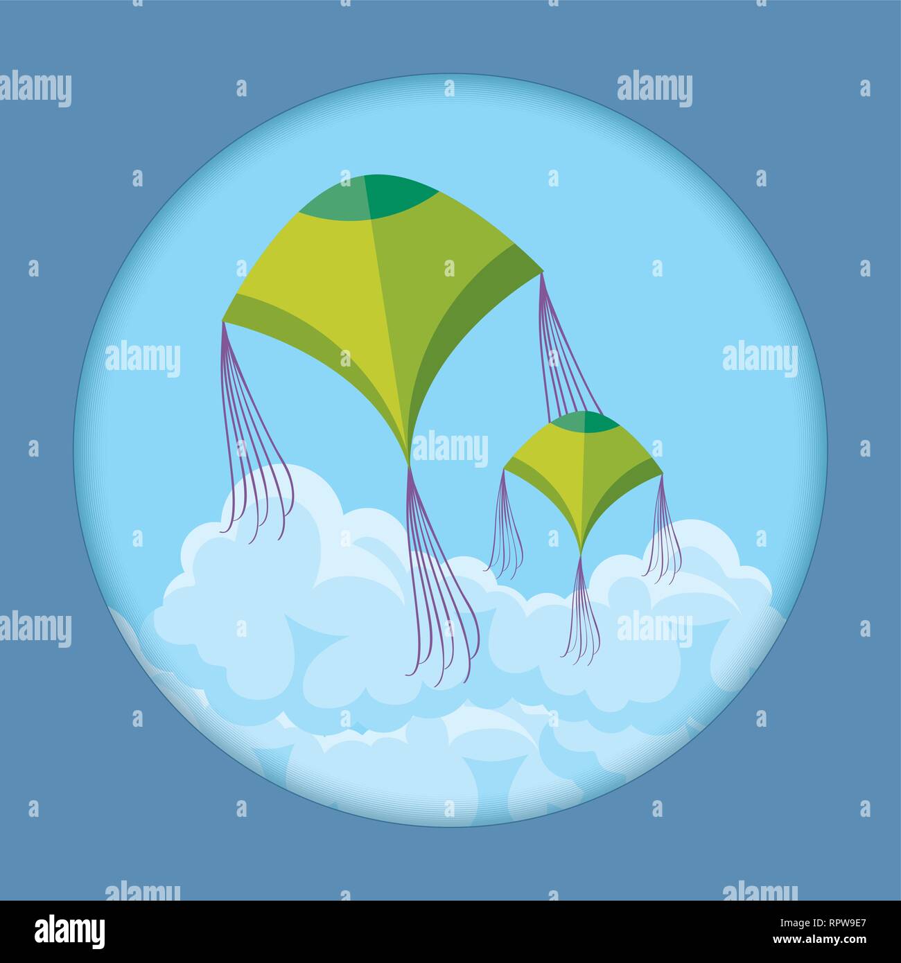 kites flying in the sky vector illustration design Stock Vector Image ...