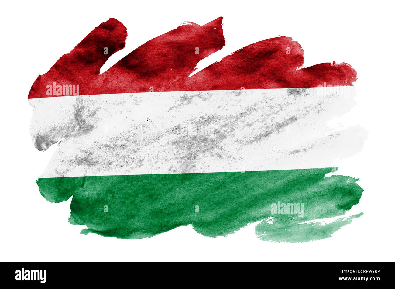 Hungary waving official flag style Cut Out Stock Images & Pictures - Alamy