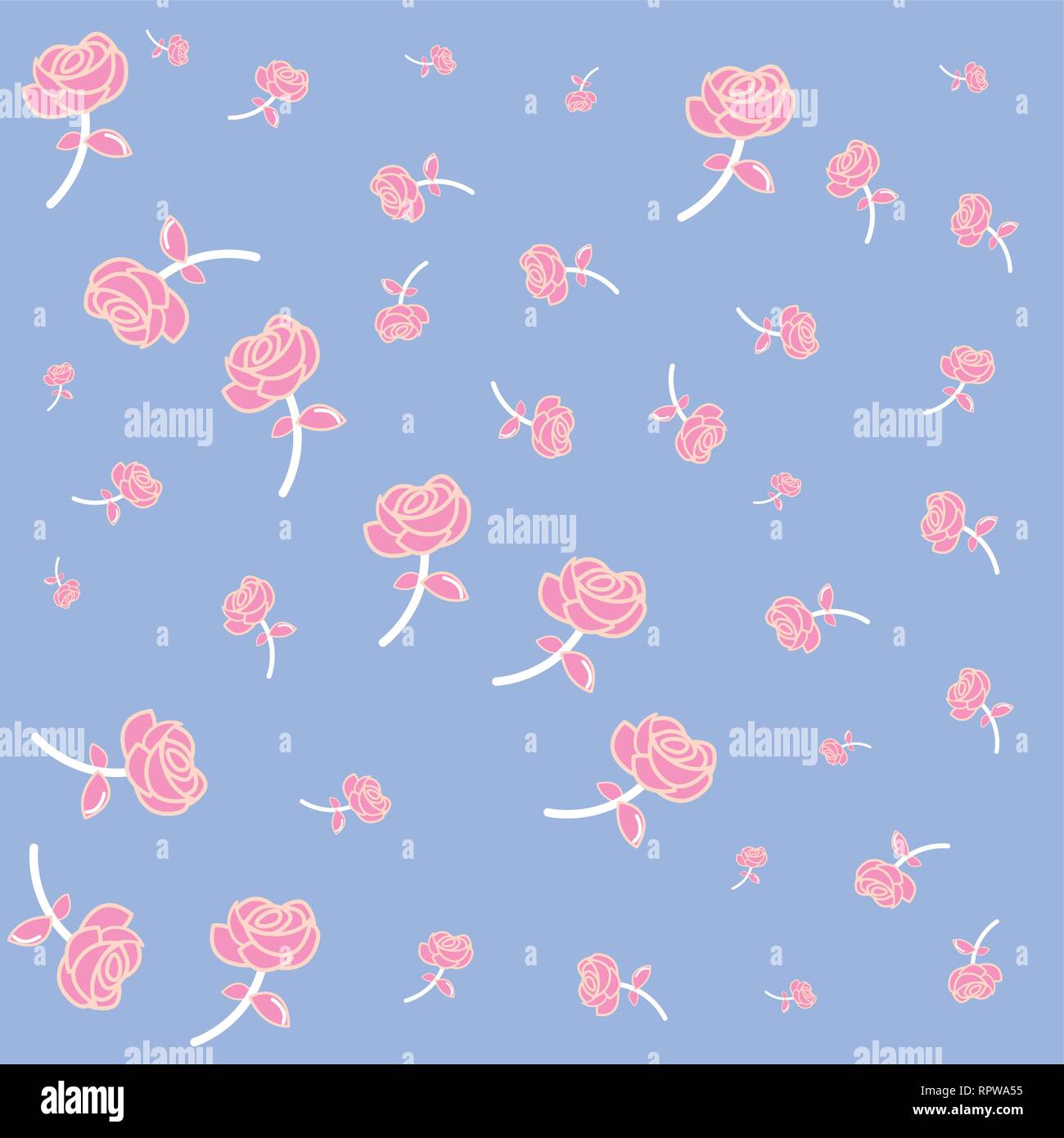 pink roses flowers decoration background vector illustration Stock ...