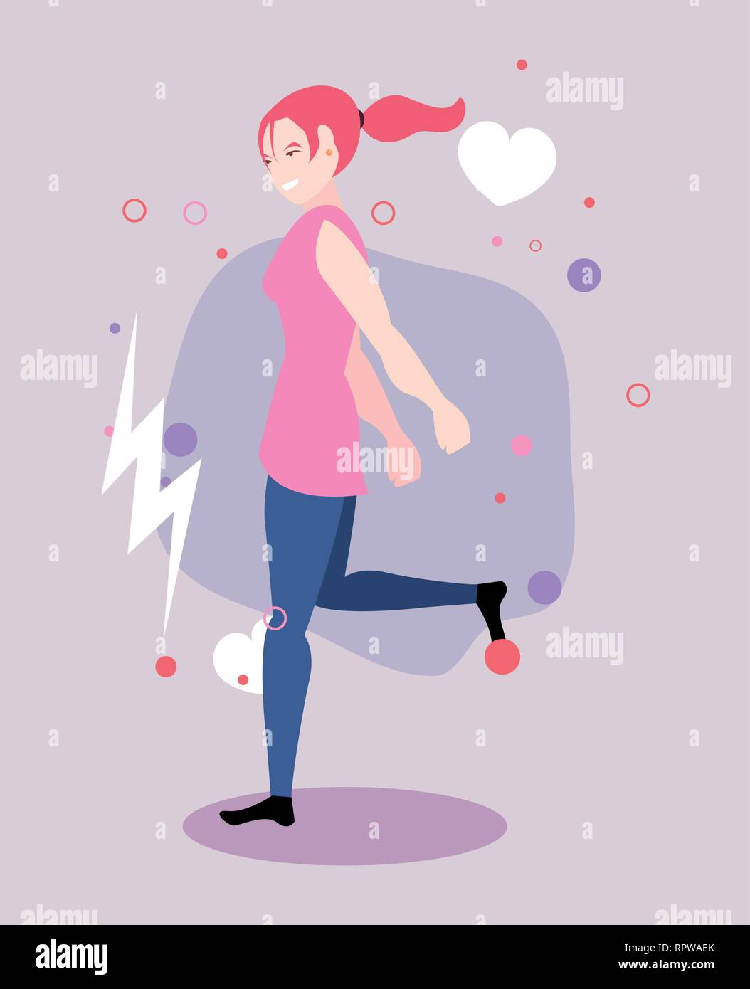 woman character poster girls power vector illustration Stock Vector ...