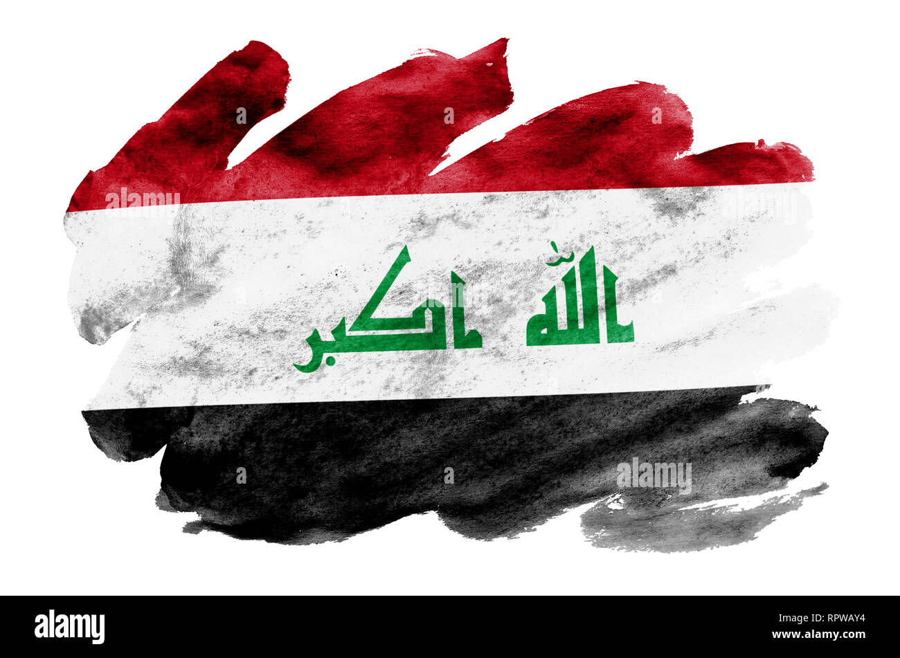Iraq waving official flag style Cut Out Stock Images & Pictures - Alamy