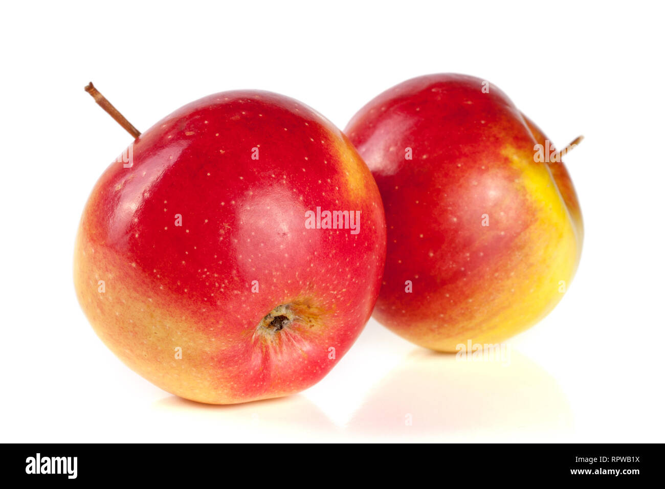 Fresh red apples isolated on white background Stock Photo - Alamy