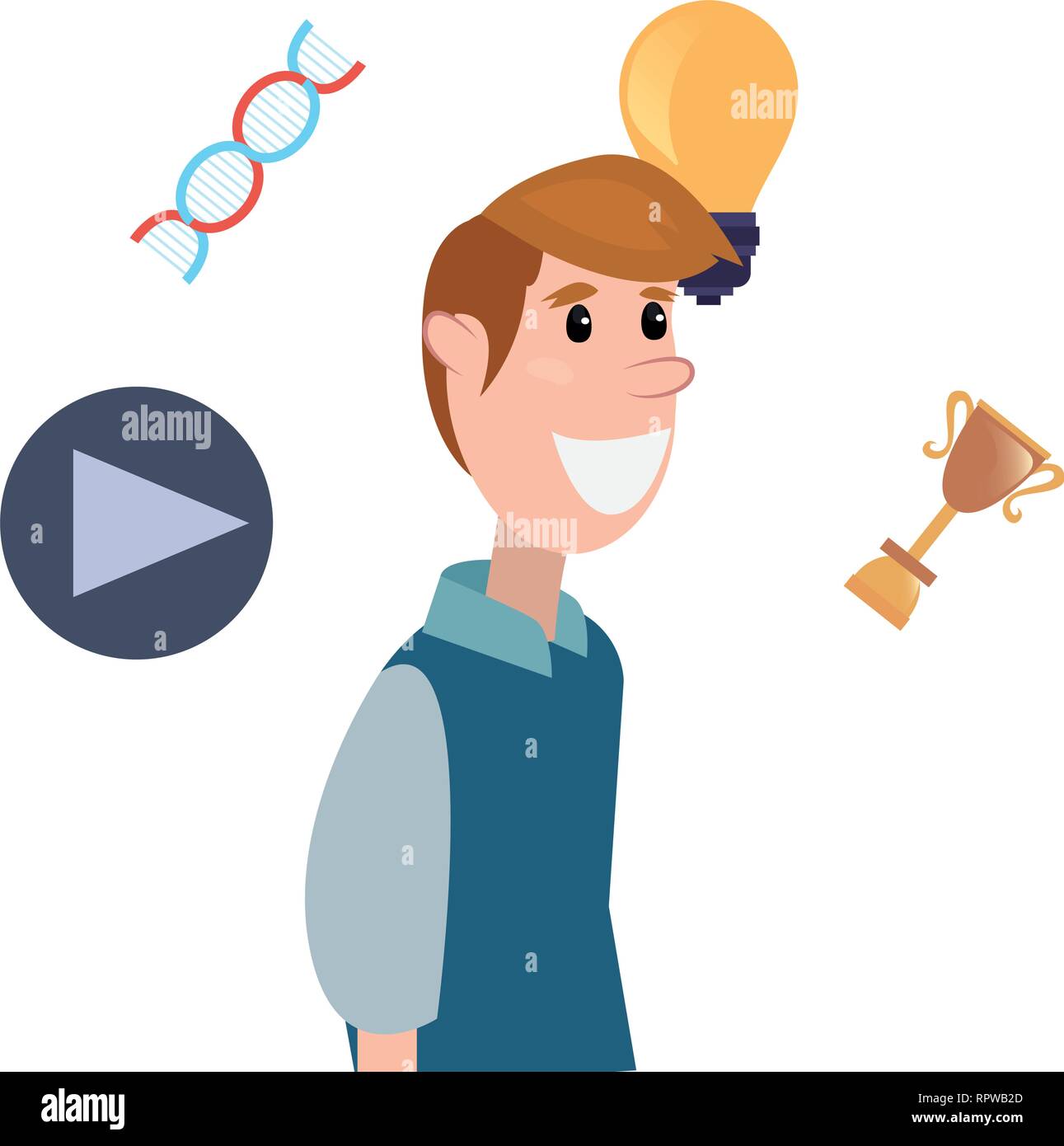 student creativity online education school vector illustration Stock ...