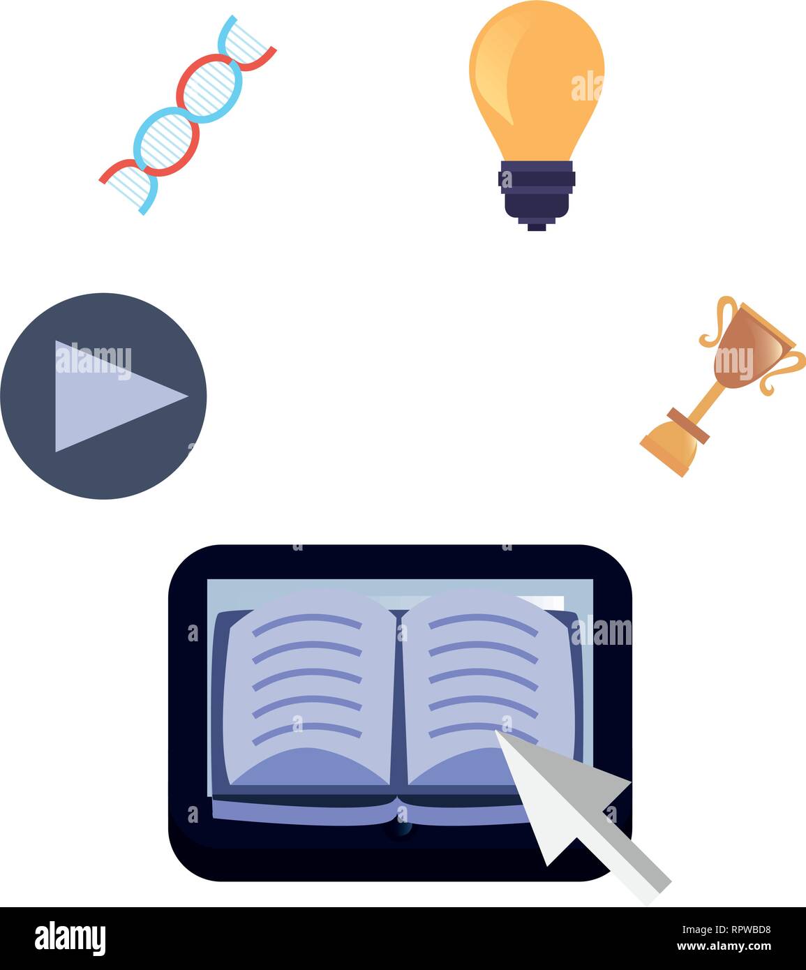 ebbok creativity online education school vector illustration Stock ...