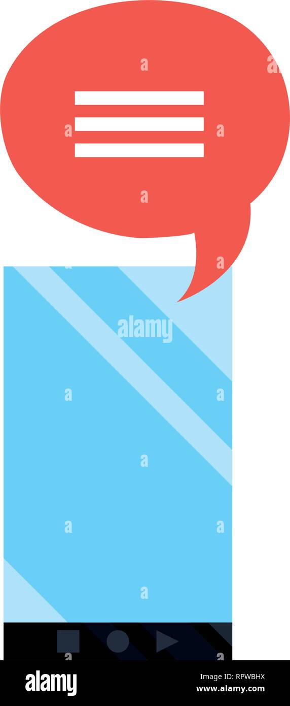 mobile speech bubble online education school vector illustration Stock ...