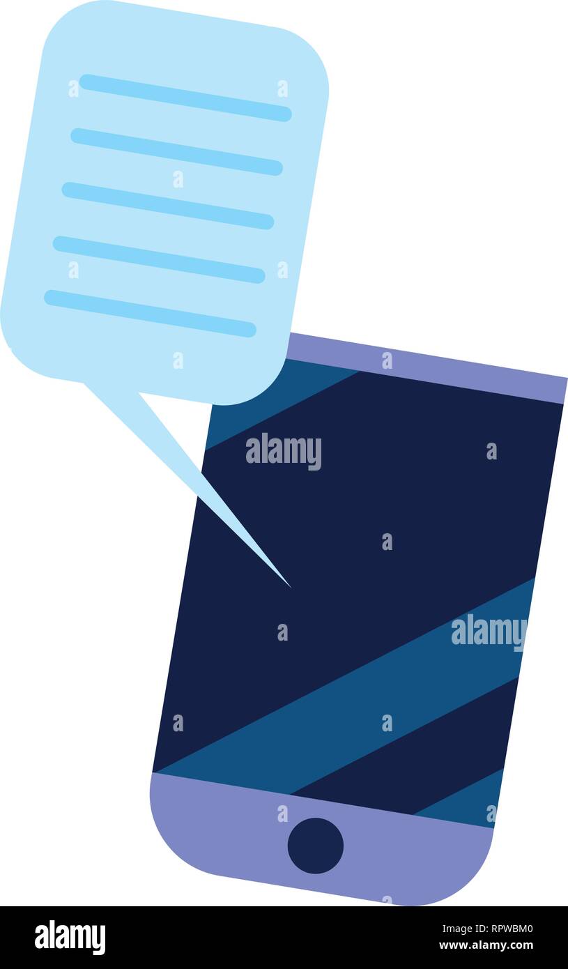 mobile speech bubble online education school vector illustration Stock ...