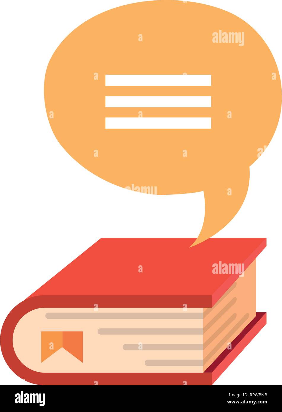 book speech bubble online education school vector illustration Stock ...