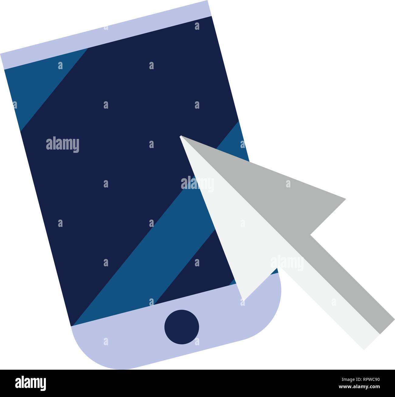 cellphone arrow online education school vector illustration Stock ...