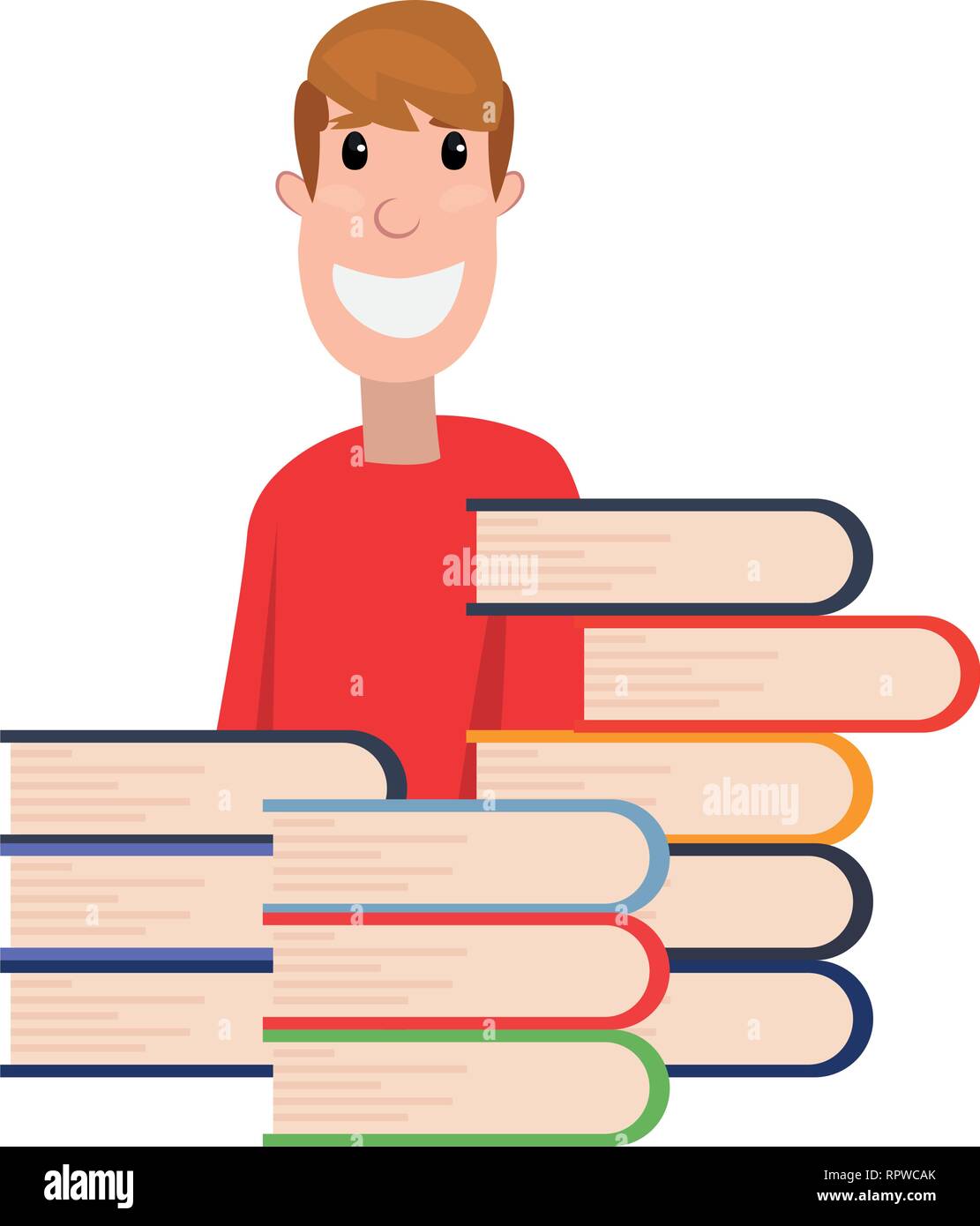 Stacked books graduation Stock Vector Images - Alamy