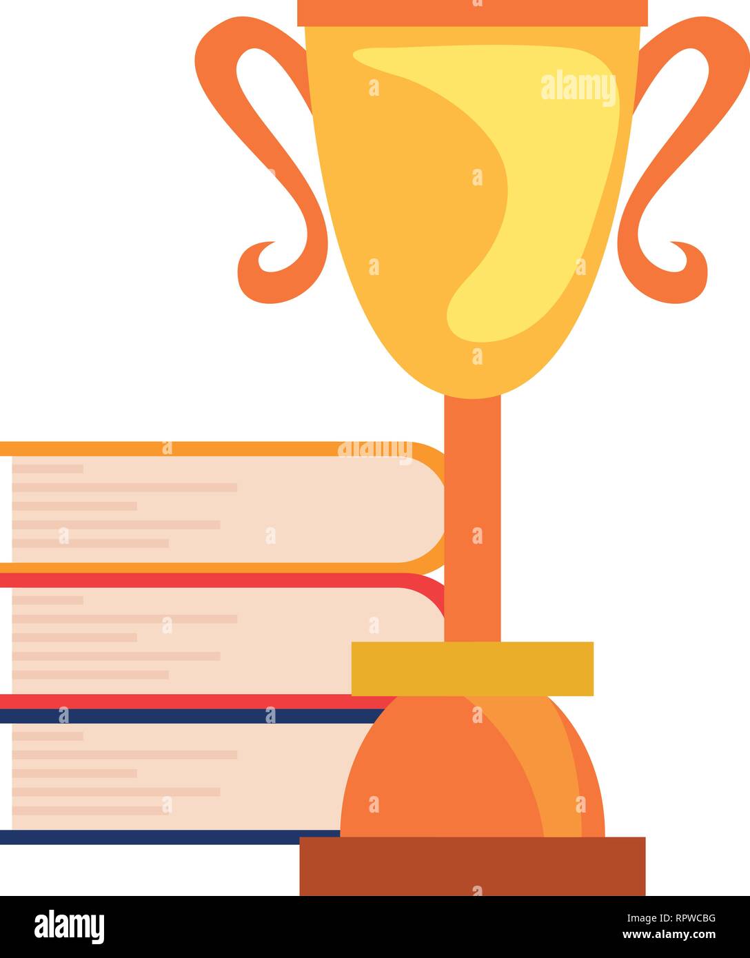 trophy books online education school vector illustration Stock Vector ...