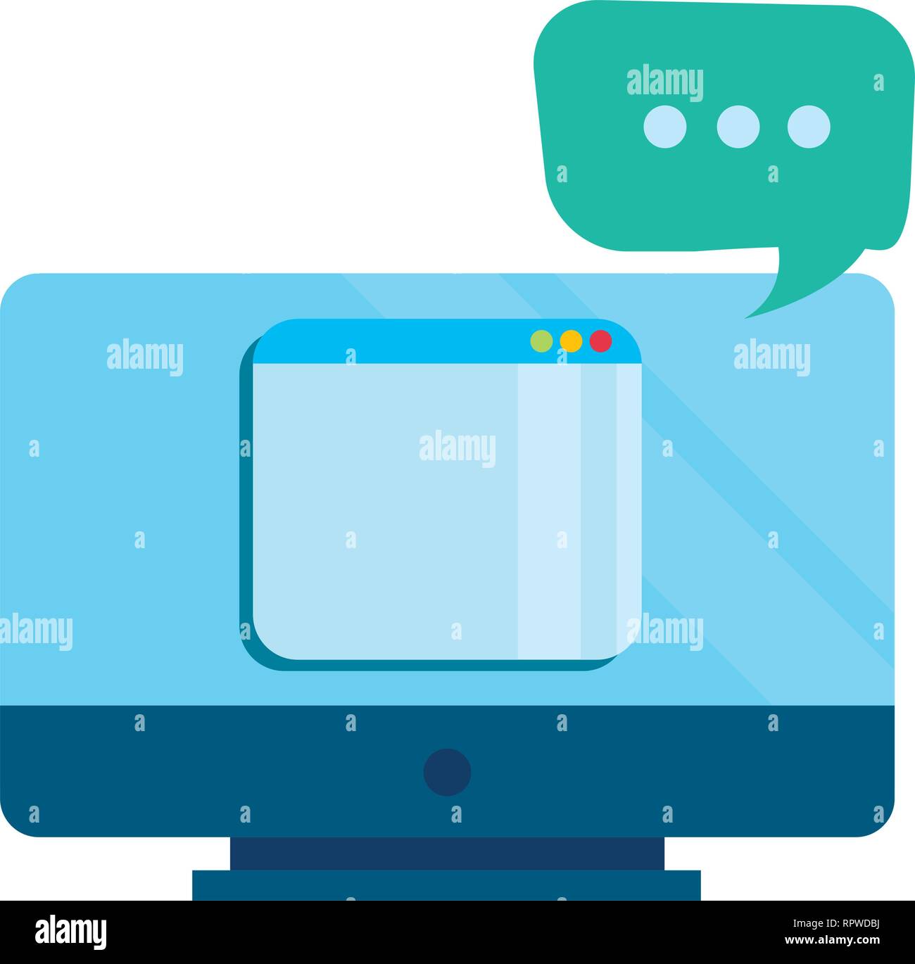 computer website speech bubble online education school vector ...