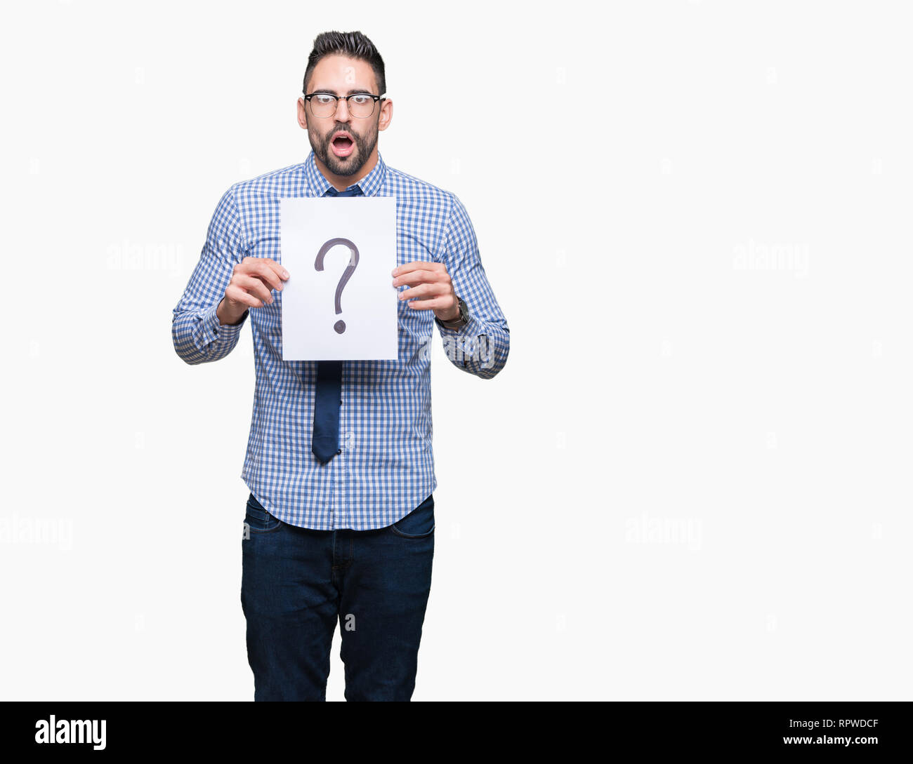 Funny Young Guy Question Mark Cut Out Stock Images & Pictures - Alamy