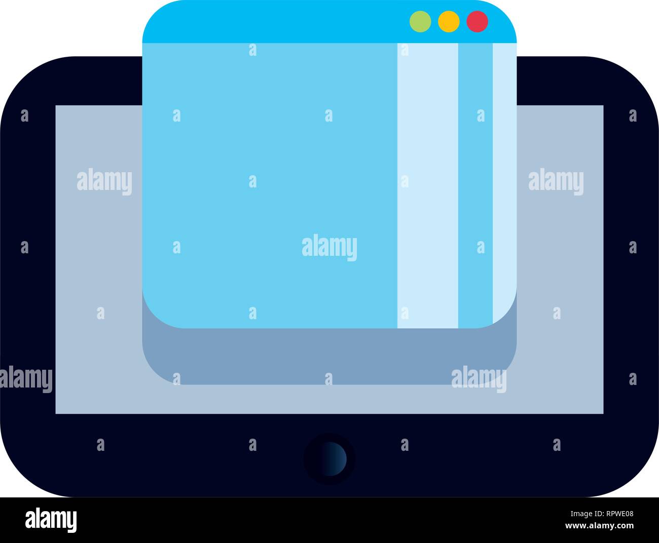 tablet website online education school vector illustration Stock Vector ...