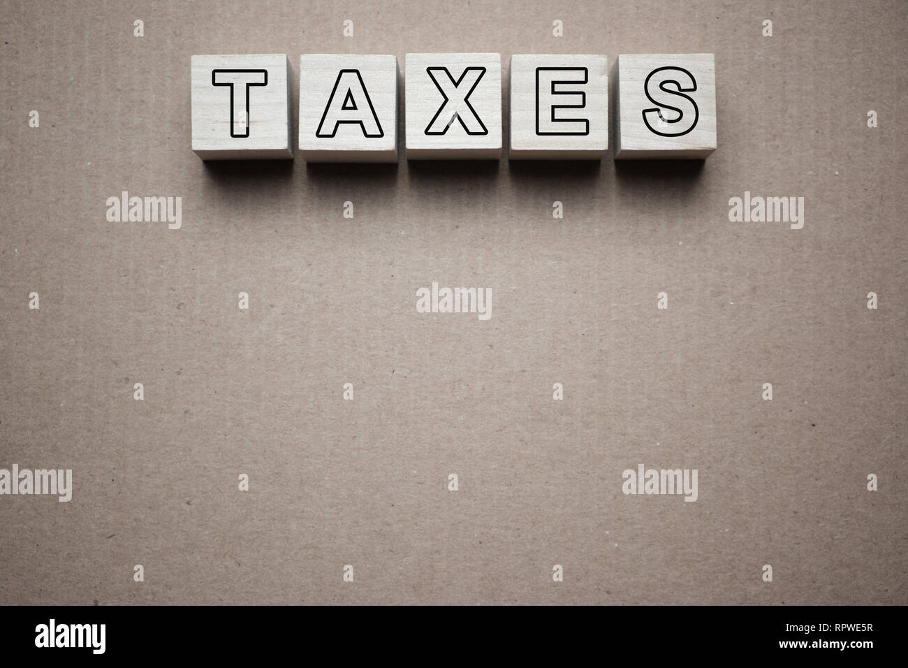 Text concept word tax hi-res stock photography and images - Alamy