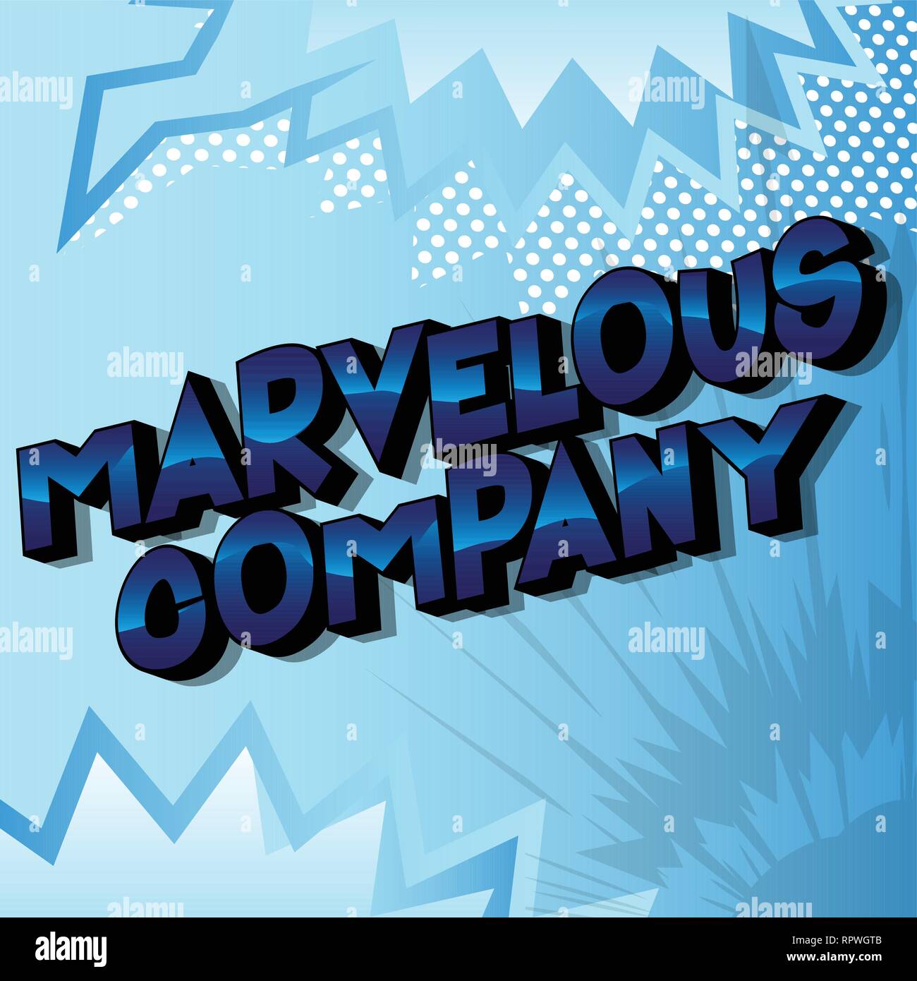 Marvelous Company - Vector illustrated comic book style phrase on ...
