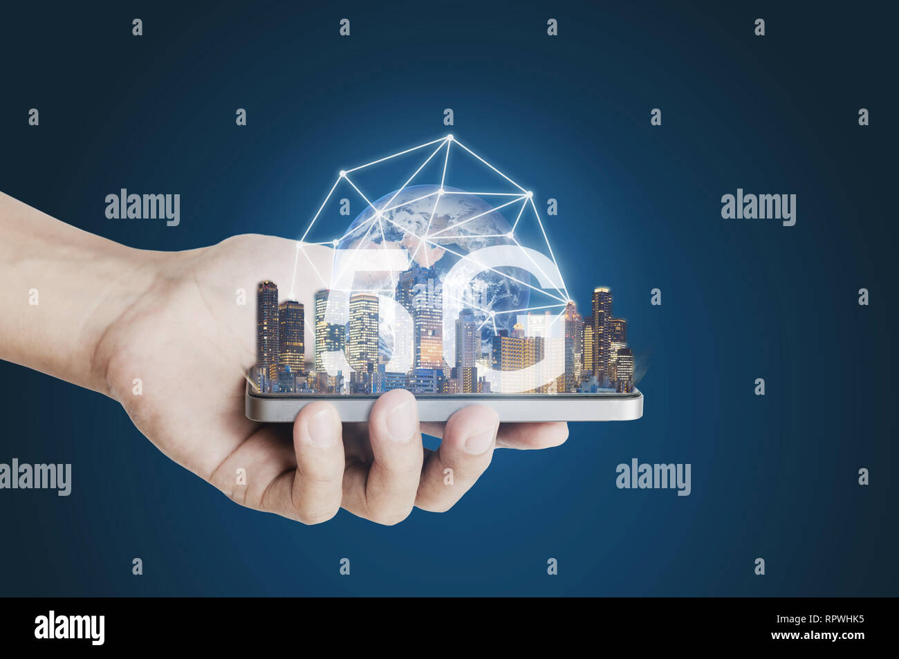 5G internet network and technology, Element of this image are furnished ...