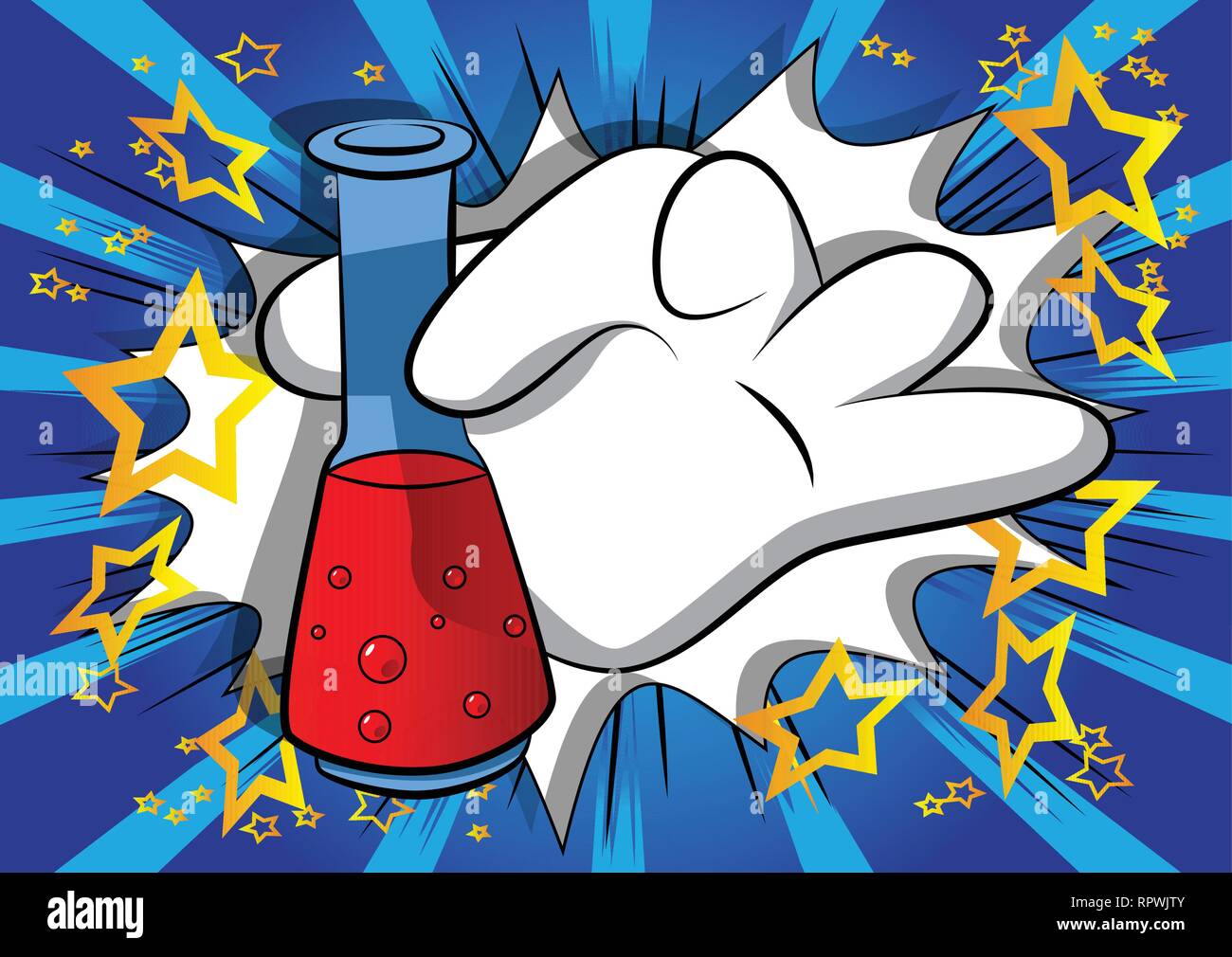 Cartoon Scientist Holding Test Tube High Resolution Stock Photography ...