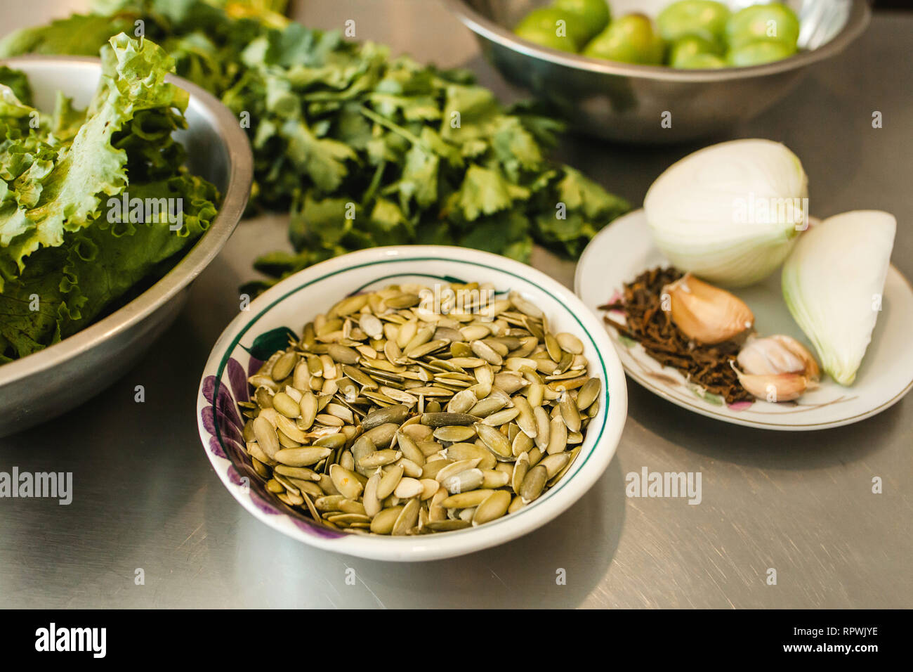 Pumpkin seeds, pepitas, pipas, Ingredients for Mexican food in mexico ...