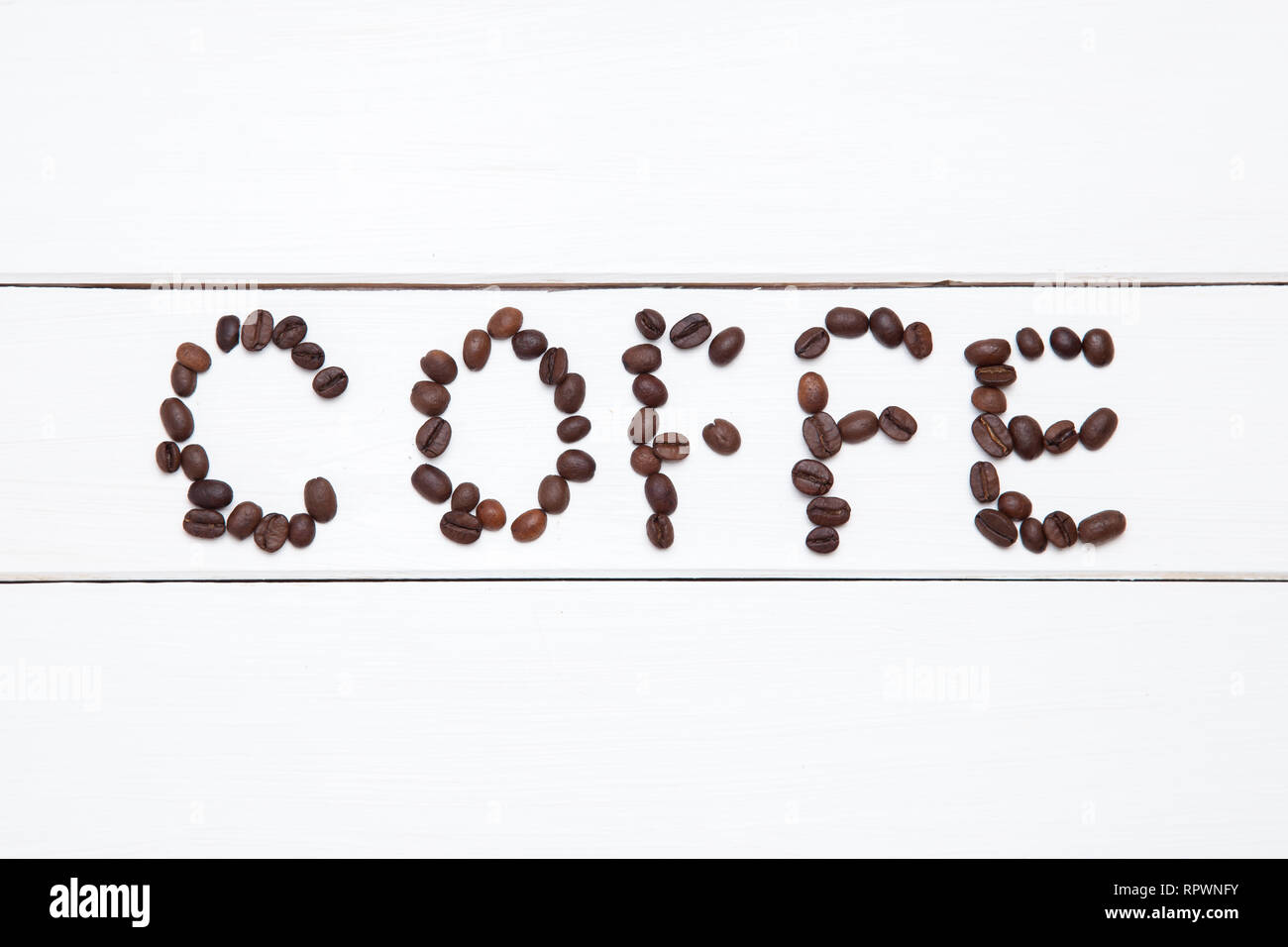 Word coffee heap beans hi-res stock photography and images - Alamy