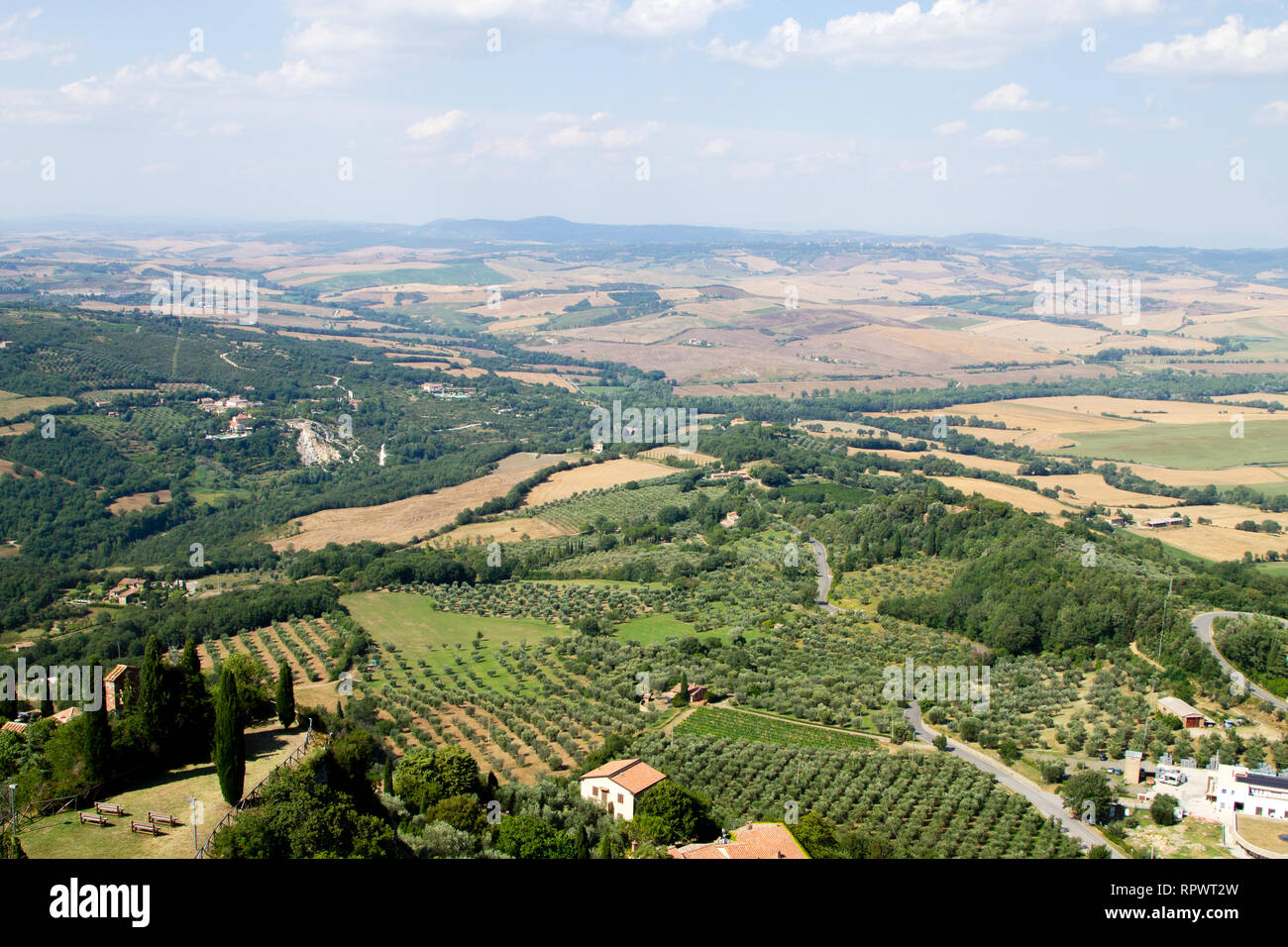 Tuscany hills view, Italy. Italian landscape, Toscana Stock Photo - Alamy