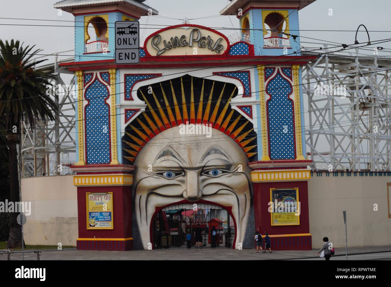 Beautiful entrance in an amusement park in Melbourne Stock Photo - Alamy