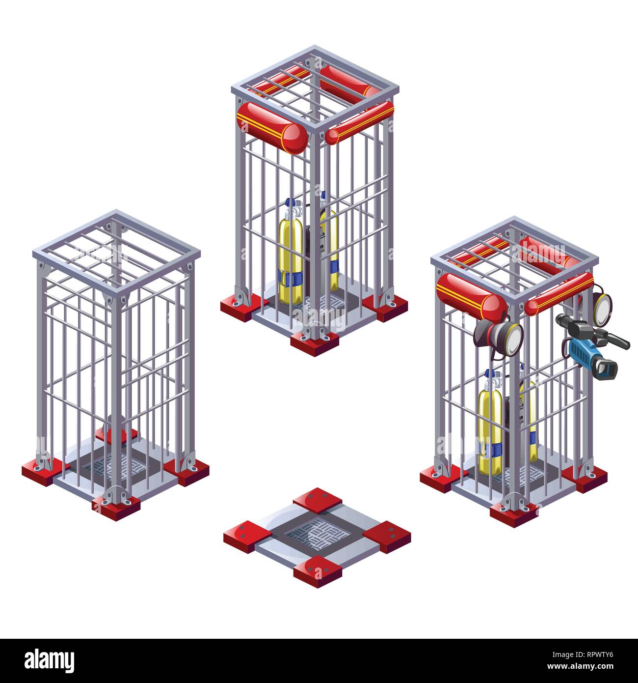 Underwater cage Cut Out Stock Images & Pictures - Alamy