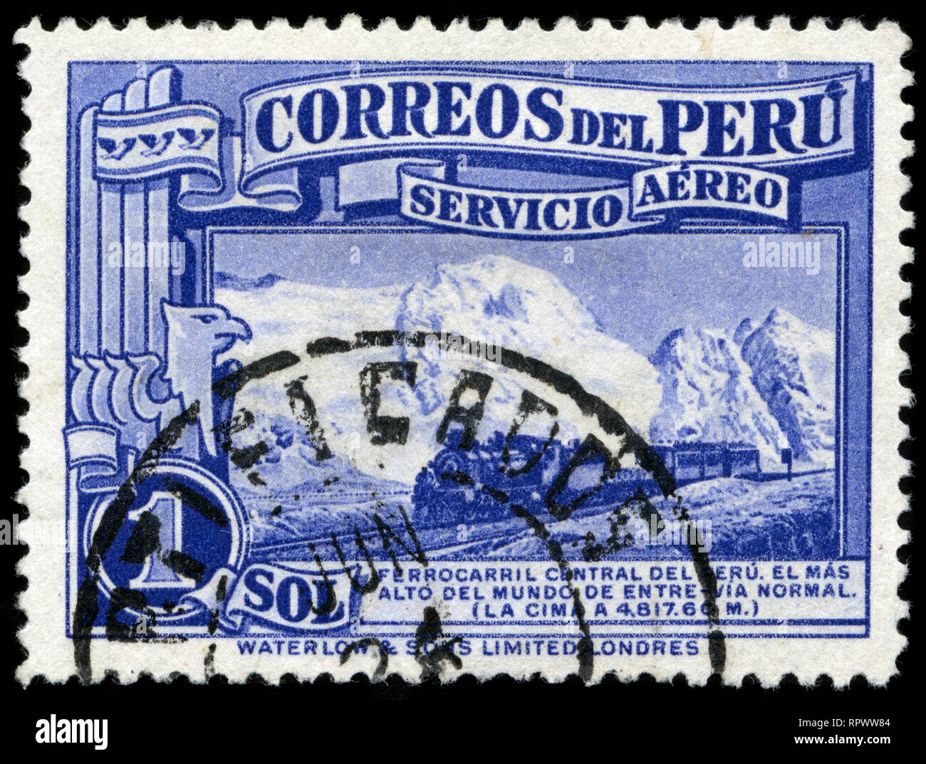 Postage stamp from Peru in the Country Motives -Air Mail series issued ...