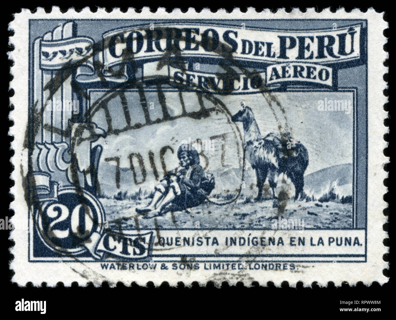 Postage stamp from Peru in the Country Motives -Air Mail series issued ...