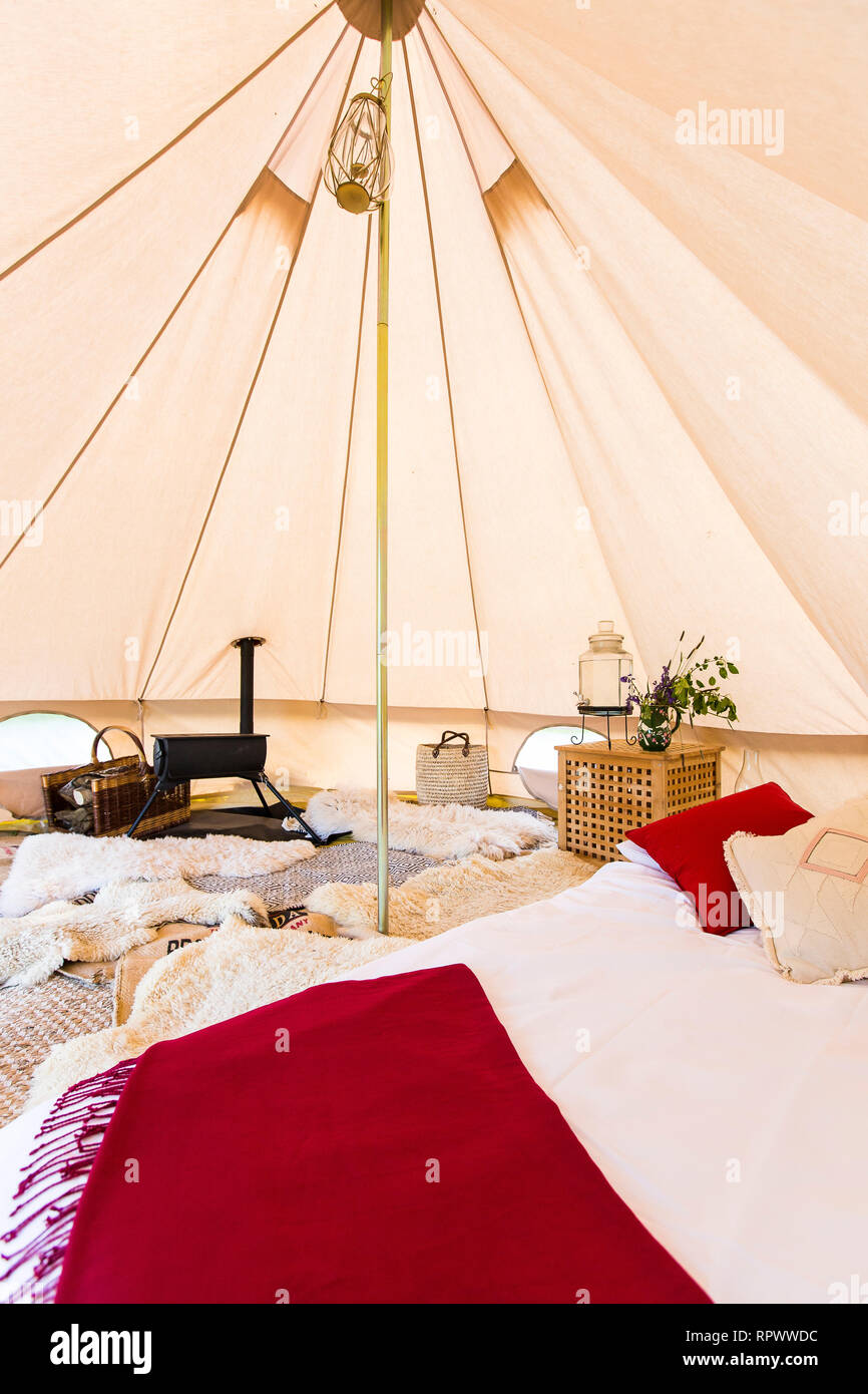 Luxury tent interior hi-res stock photography and images - Alamy