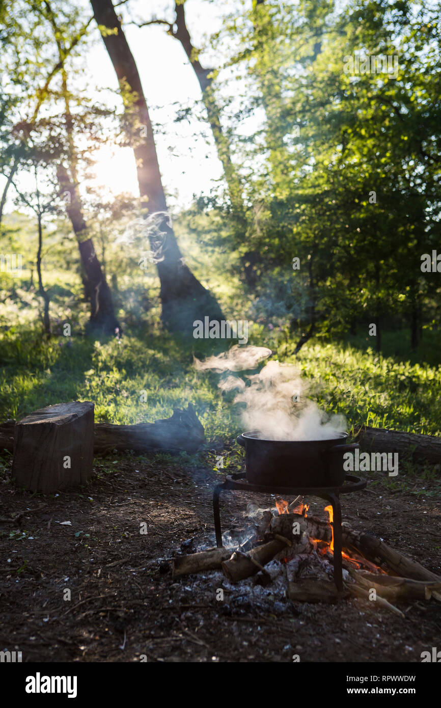 Over a campfire hi-res stock photography and images - Alamy