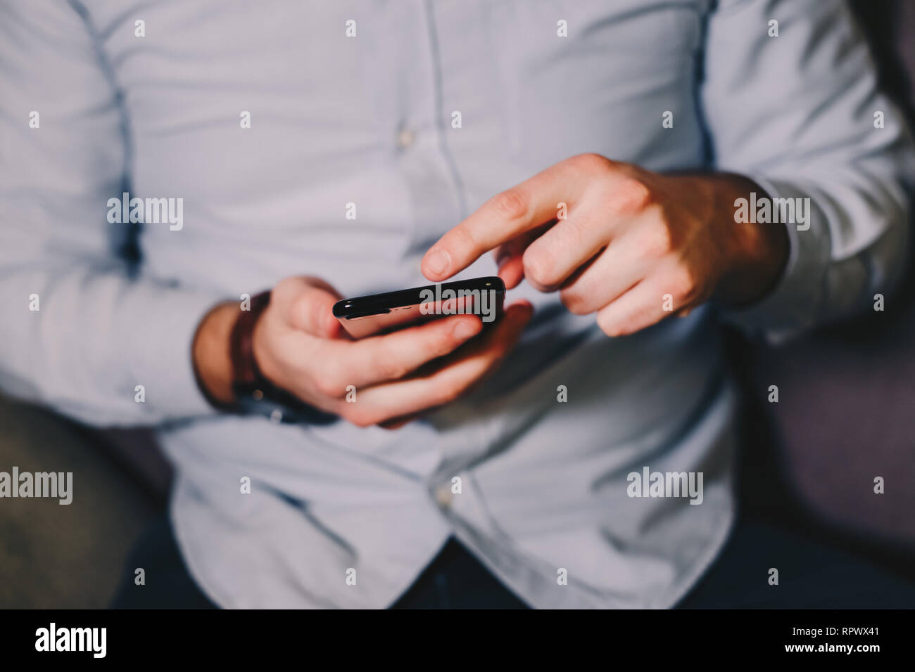 Finger swiping mobile phone hi-res stock photography and images - Alamy