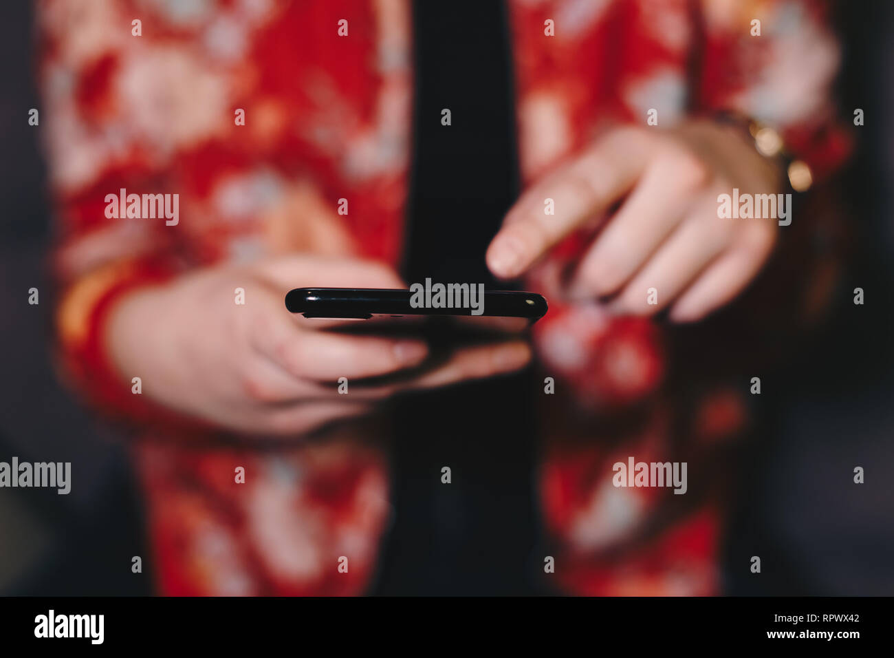 Female surfing internet on telephone hi-res stock photography and ...