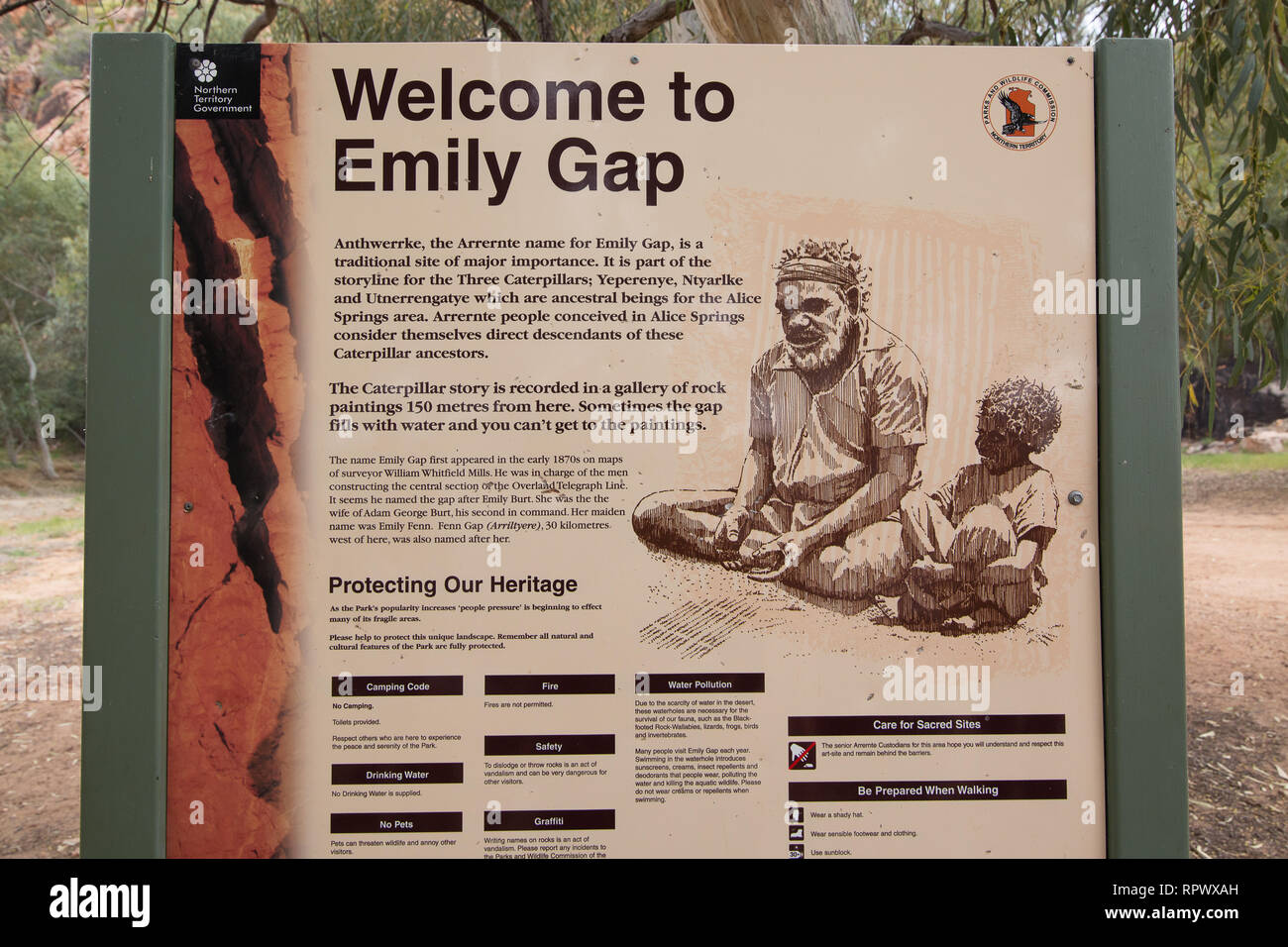 Emily Gap is situated on Aboriginal land, and is reportedly the most ...