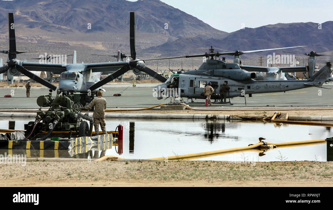 U.S. Marines with Marine Medium Tiltrotor Squadron (VMM) 364 and Marine ...