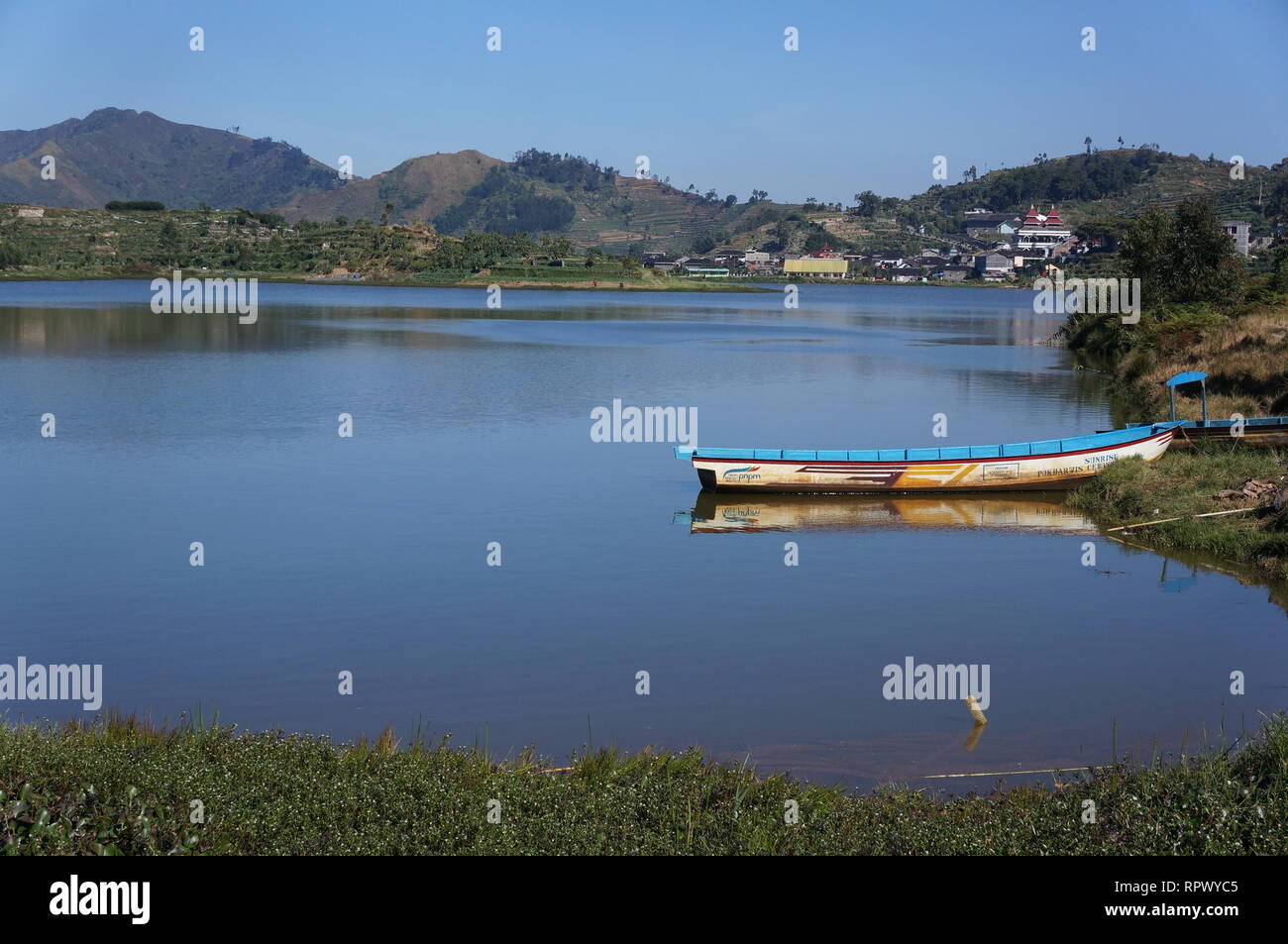 Telaga Cebong Dieng, Central Java Stock Photo - Alamy
