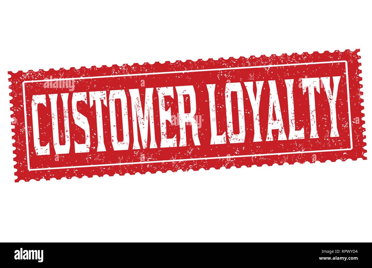 Customer loyalty sign or stamp on white background, vector illustration ...