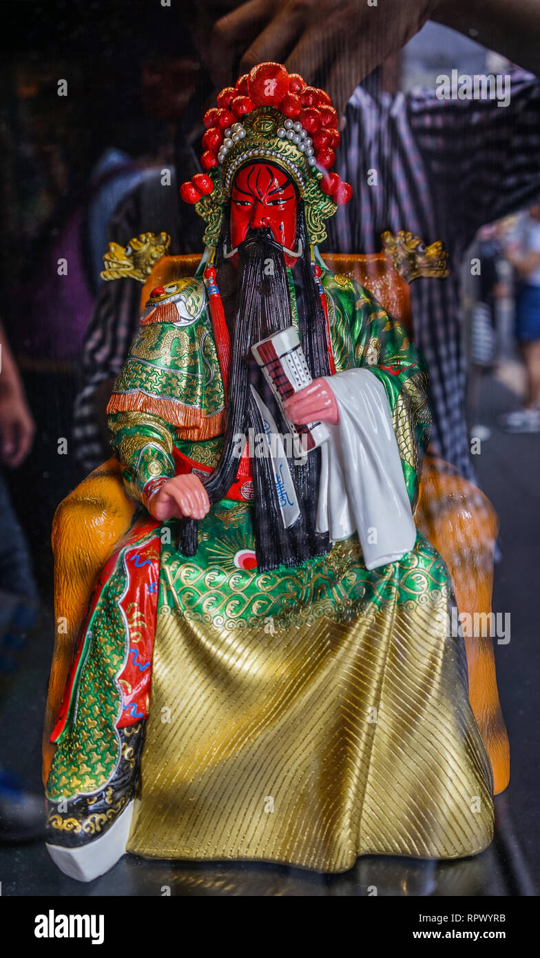 Chengdu, China - Aug 20, 2016. Guan Yu doll at Jinli Ancient Street in ...