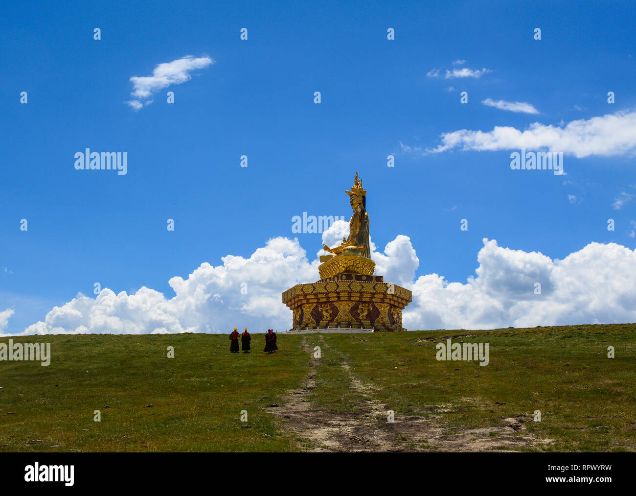 Sichuan, China - Aug 18, 2016. Big Buddha in Garze Tibetan, Sichuan ...