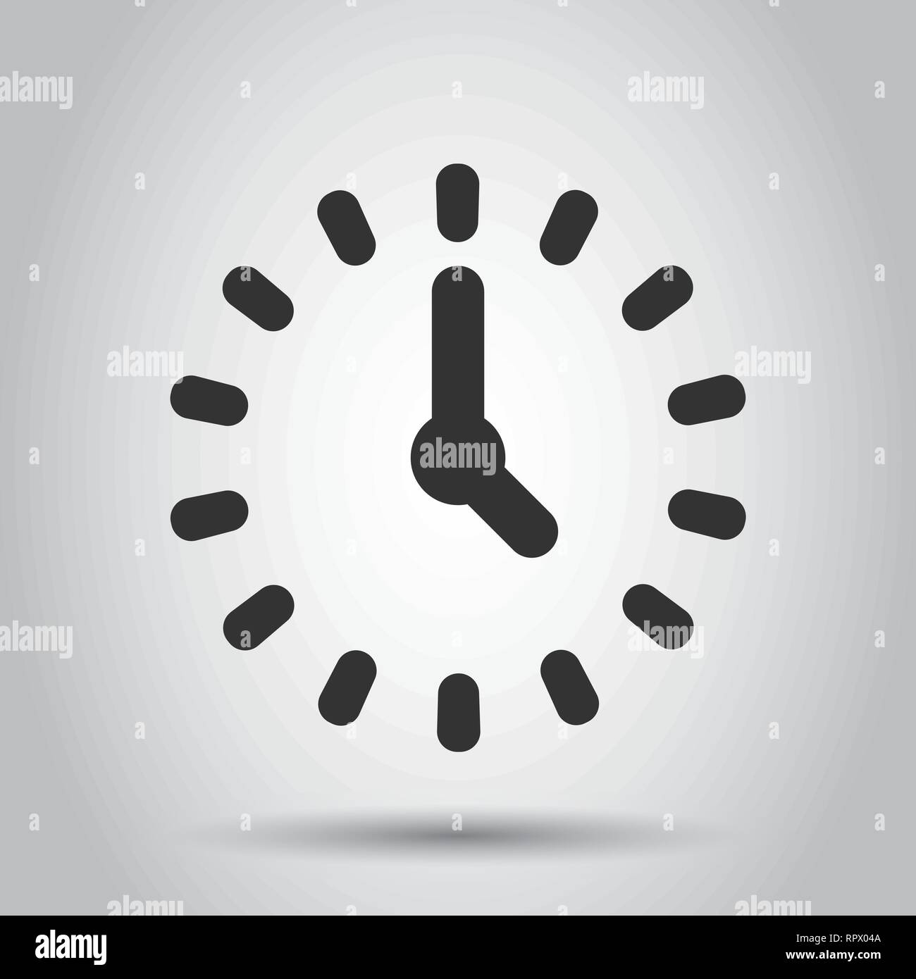 Clock countdown icon in flat style. Time chronometer vector ...