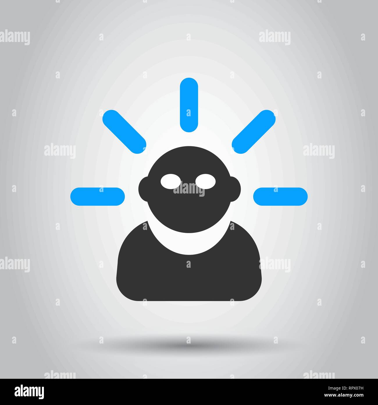 Mind people icon in flat style. Human frustration vector illustration ...