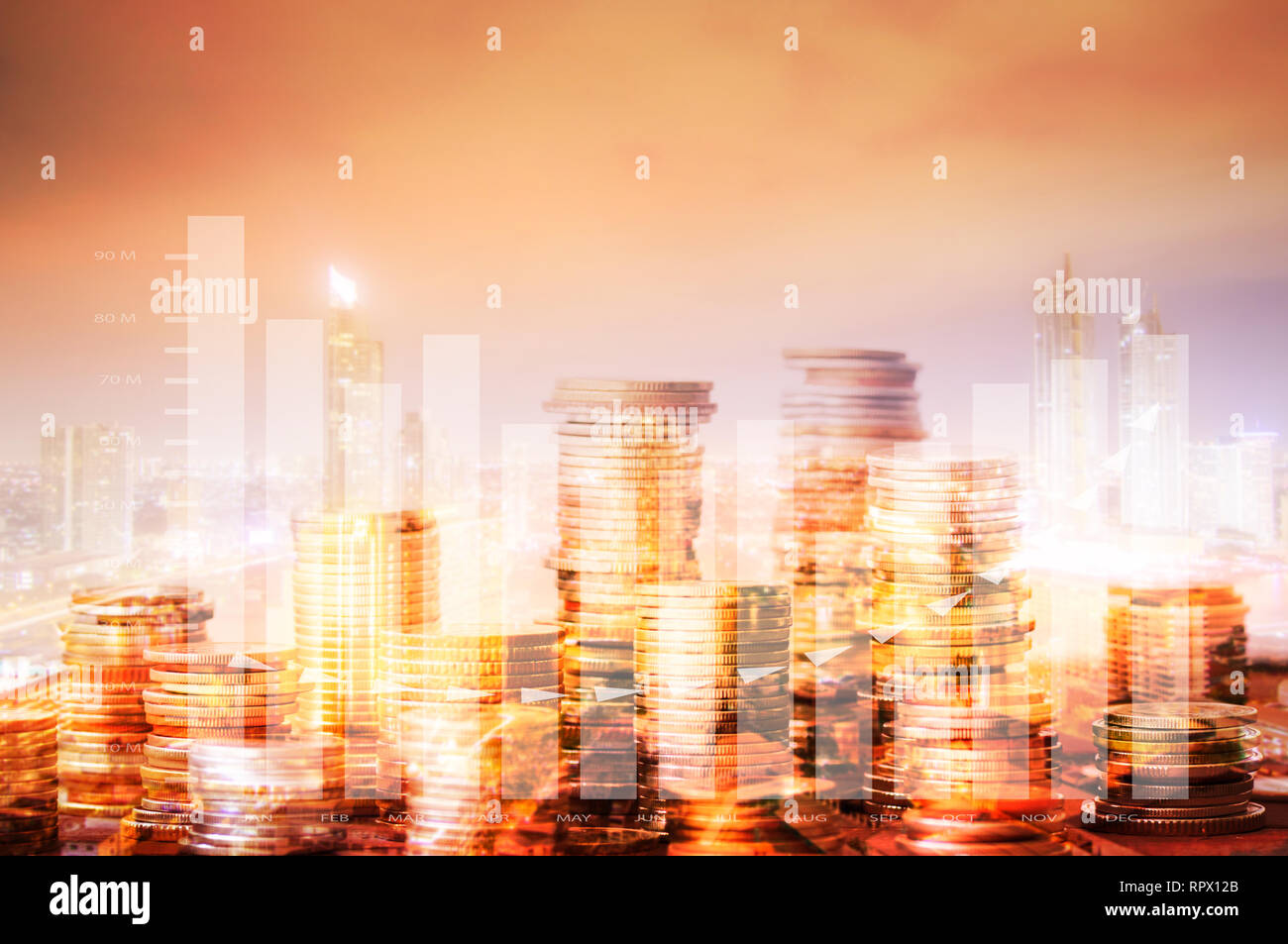 Money graph profit building profit hi-res stock photography and images ...