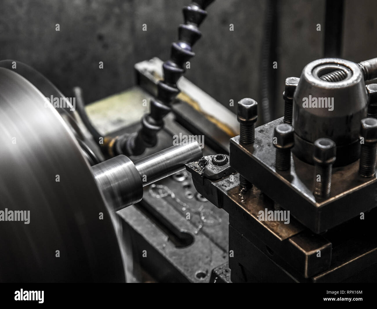 Industry lathe machine work Stock Photo - Alamy