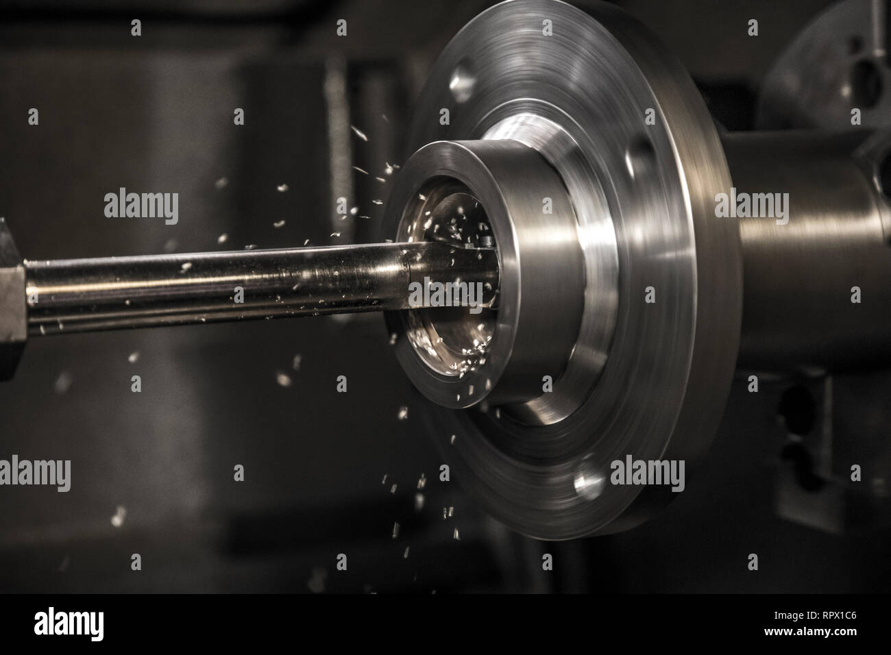 Industry lathe machine work Stock Photo - Alamy